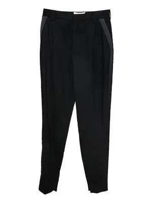 Saint Laurent Side Stripe Wool Trousers - Black