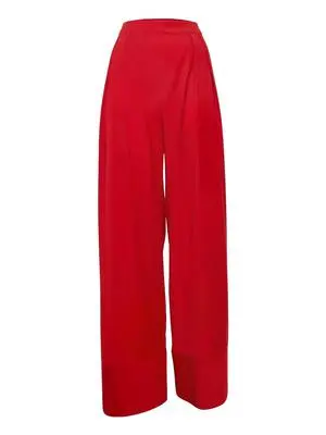 Michael Lo Sordo Cuff-detail Wool Trousers - Red