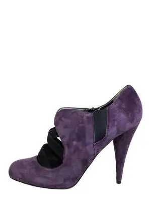 Miu Miu 110mm Suede Ankle Boots - Purple