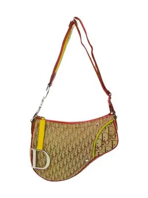 Dior 2004 Rasta Oblique Saddle Bag - Neutrals