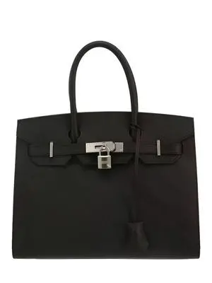Hermès Padlock Detail Structured Handbag - Black