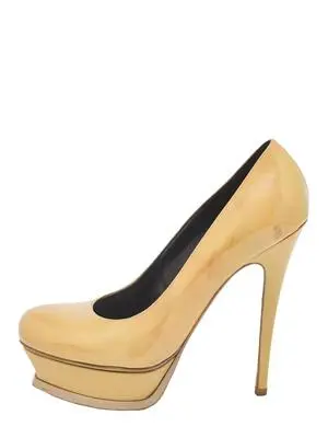 Saint Laurent 135mm Leather Heeled Pumps - Neutrals