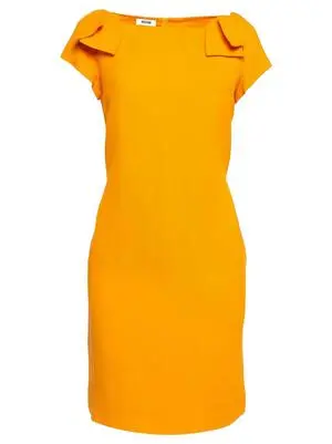 Moschino Draped-shoulder Midi Dress - Orange