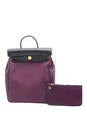 Hermès 2021 Zip Leather Backpack - Purple