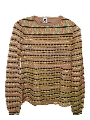 Missoni Floral-perforated Knit Top - Brown
