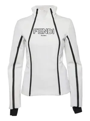 Fendi Logo Panel Ski Jacket - White