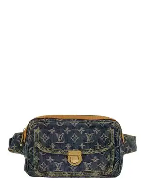 LOUIS VUITTON 2007 Monogram Denim Belt Bag - Blue