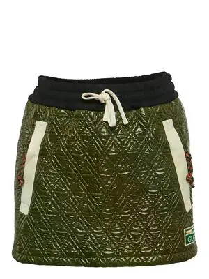Gucci 2024 Quilted Mini Skirt - Green