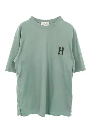 HERMÈS 2010s Leather-patch T-shirt