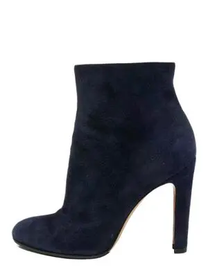 GIANVITO ROSSI 105mm Suede Ankle Boots - Blue