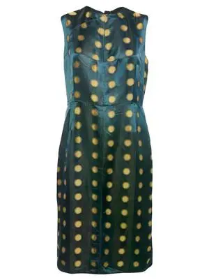 Marc Jacobs Vintage Jacquard Polka-dot Dress - Blue