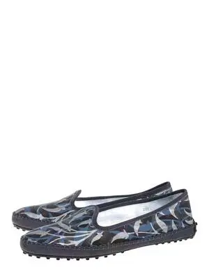 TOD'S Gommino Floral-print Slip-on Sneakers - Black
