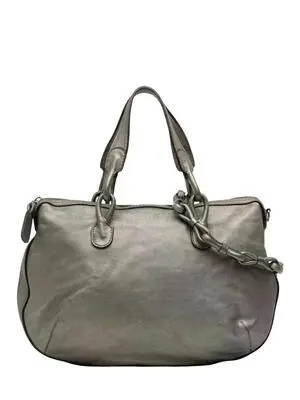 Loewe 2008 Metallic Leather Fiesta Satchel - Green