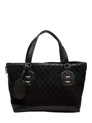 Gucci Gg Neoprene Techno Tag Tote Bag - Black