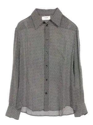 Celine 2010s Polka Dot-print Shirt - Black