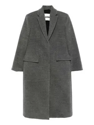 JIL SANDER Virgin Wool Coat - Grey