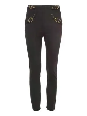 Versace High-rise Trousers - Black