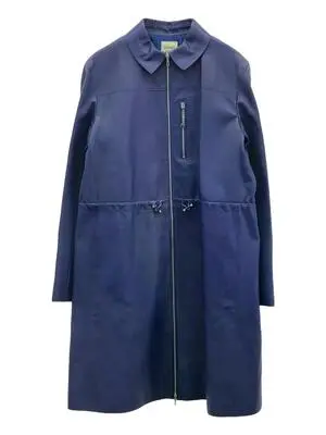 Hermès 2010 Leather Coat - Blue