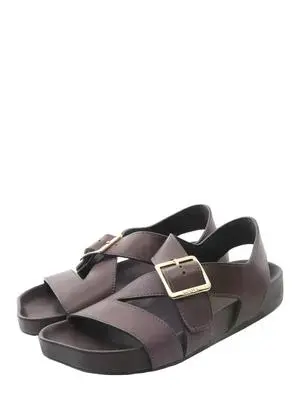 Loewe Leather Sandals - Brown