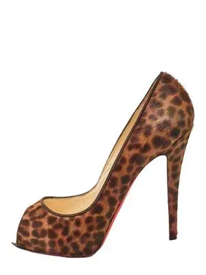 CHRISTIAN LOUBOUTIN 125mm Animal-print Pumps - Brown