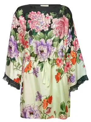 Gucci Floral-print Silk Dress - Multicolour