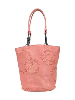 Bottega Veneta 2007 Small Intrecciato Trimmed Cervo Bucket Bag - Pink