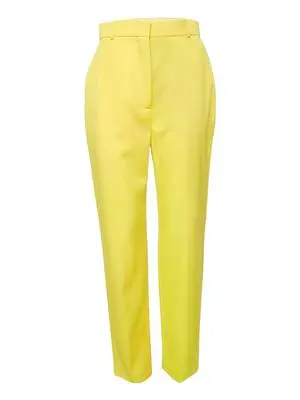 Alexander McQueen Tapered Wool Trousers - Yellow