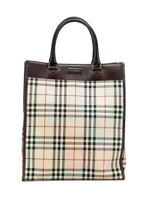 Burberry House Check Canvas Tote Bag - Brown