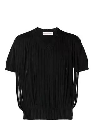 WALTER VAN BEIRENDONCK Knitted Tube Top - Black