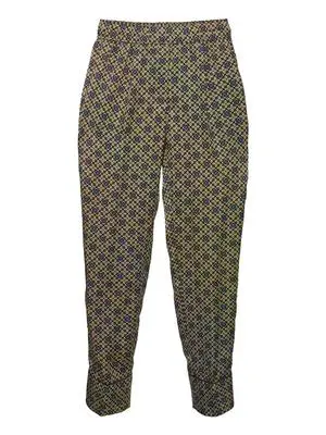 Sandro Printed Satin Trousers - Brown