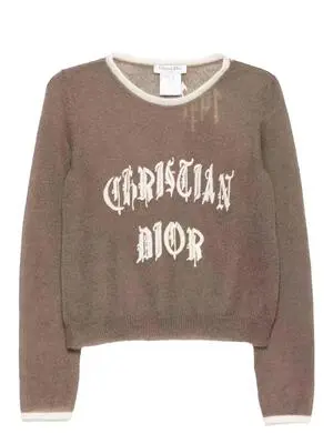 Dior Logo-embroidered Top - Brown