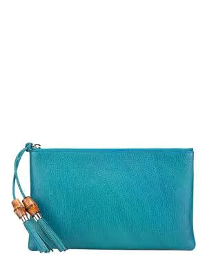 Gucci Bamboo Clutch Bag - Blue