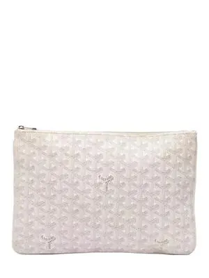 Goyard 2017 Ine Senat Mm Clutch Bag - White