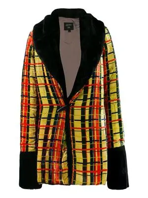 JEAN PAUL GAULTIER 1997 Check Faux Fur Jacket - Yellow