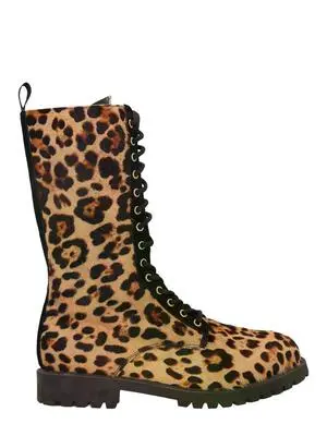 Moschino 35mm Leopard-print Boots - Brown
