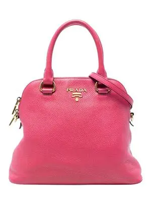 Prada Vitello Daino Dome Satchel - Pink