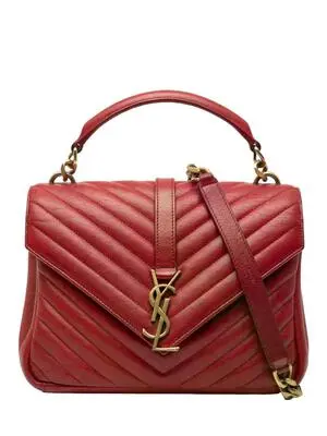 SAINT LAURENT Saint Laurent Pre-Owned Medium Quilted Chevron College Satchel