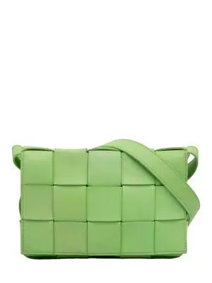Bottega Veneta Intrecciato Cassette Crossbody Bag - Green