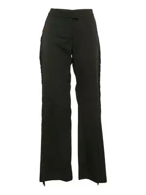 Stella McCartney Fringed Wool Trousers - Black