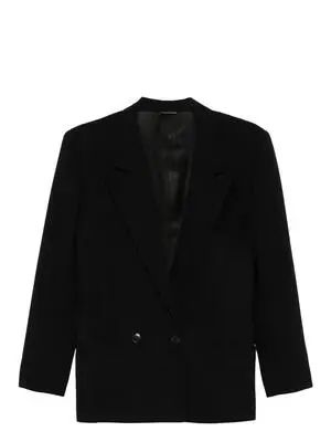 Versace 1980s Textured Blazer - Black