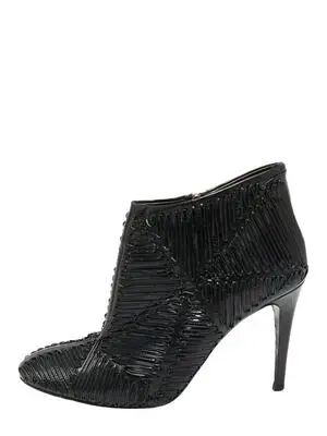 Roberto Cavalli 110mm Textured Patent-leather Ankle Boots - Black