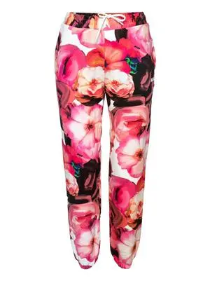 MSGM Floral-print Trousers - Pink