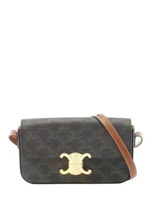 Celine 2010s Claude Triomphe Shoulder Bag - Brown