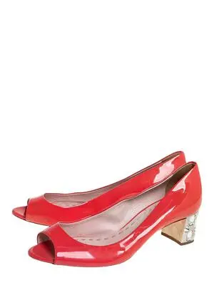 Miu Miu 2024 50mm Crystal-embellished Pumps - Red
