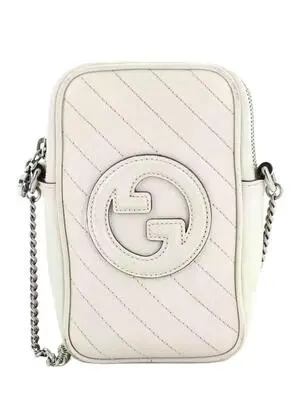 Gucci Blondie Nm Diagonal Quilted Leather Mini Crossbody Bag - Neutrals