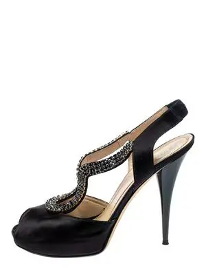 Fendi 120mm Crystal-embellished Sandals - Black