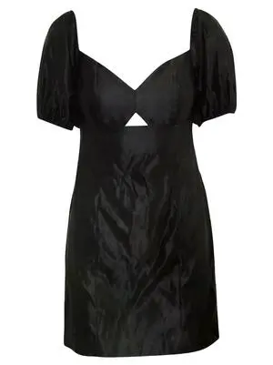 Caroline Constas Puff-sleeve Cut-out Dress - Black