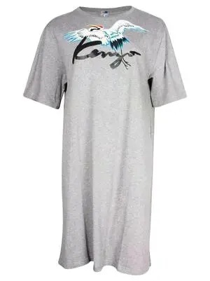 Kenzo Memento Capsule Bird-print T-shirt Dress - Grey