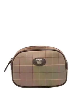 Burberry Vintage Check Canvas Clutch Bag - Brown