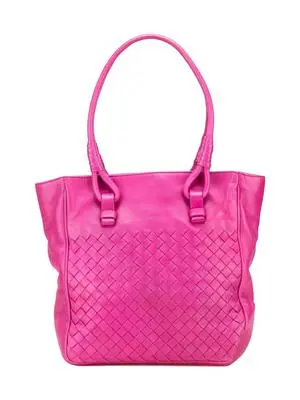 Bottega Veneta 2004 Nappa Intrecciato Tote Bag - Pink